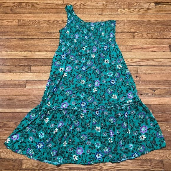 Knox Rose | Dresses | Knox Rose Green Floral Print Maxi Dress Womens ...